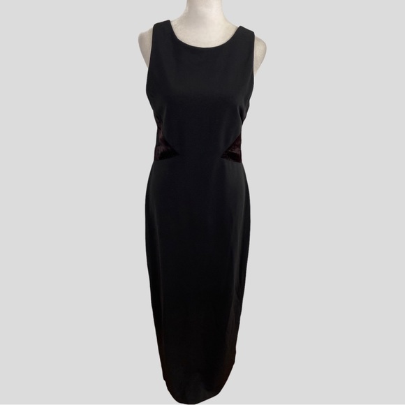 Vintage | Dresses | Vintage Rhapsody Black Maxi Sheer Cut Out Mesh ...